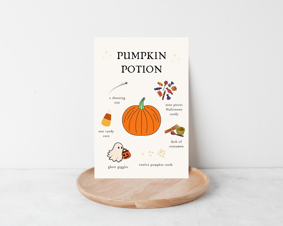 Halloween Witches Brew Potion Recipe Cards | Enchanted Halloween ...