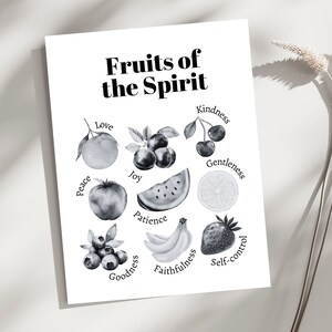 Fruits of the Spirit Matching Game Bible Busy Book Printable Christian ...