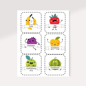 Fruits of the Spirit Bible Verse Matching | Bible Busy Book Printable ...