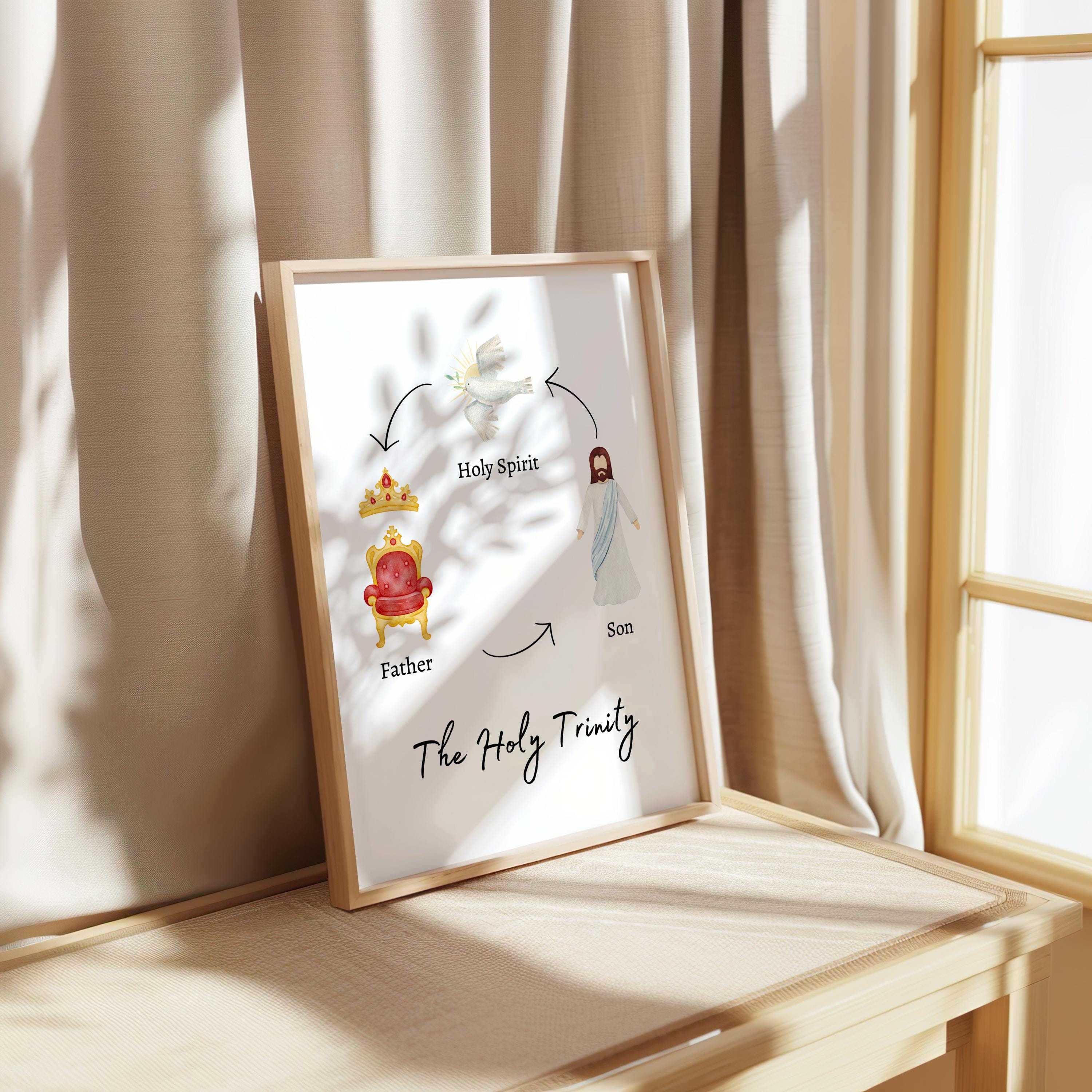 Holy Trinity Print | Christian Kids Wall Art (digital Download) - Etsy