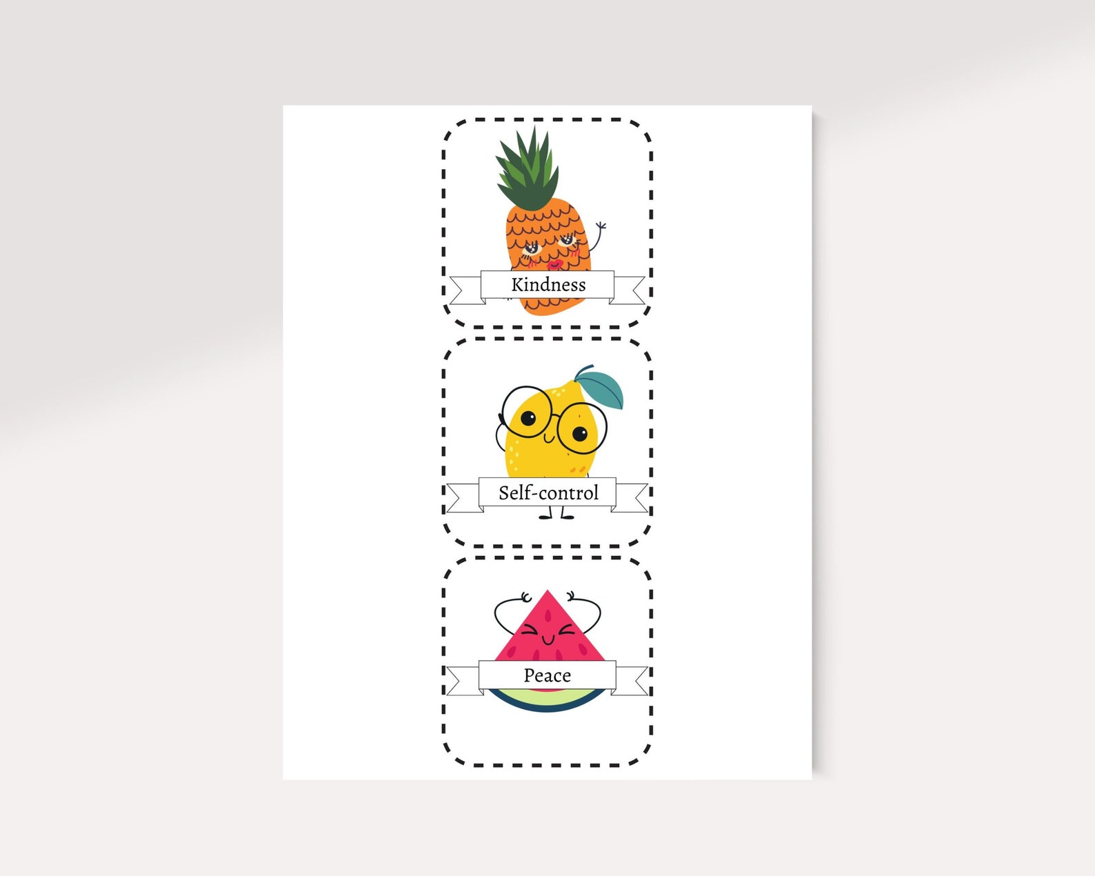 Fruits of the Spirit Bible Verse Matching Bible Busy Book Printable ...