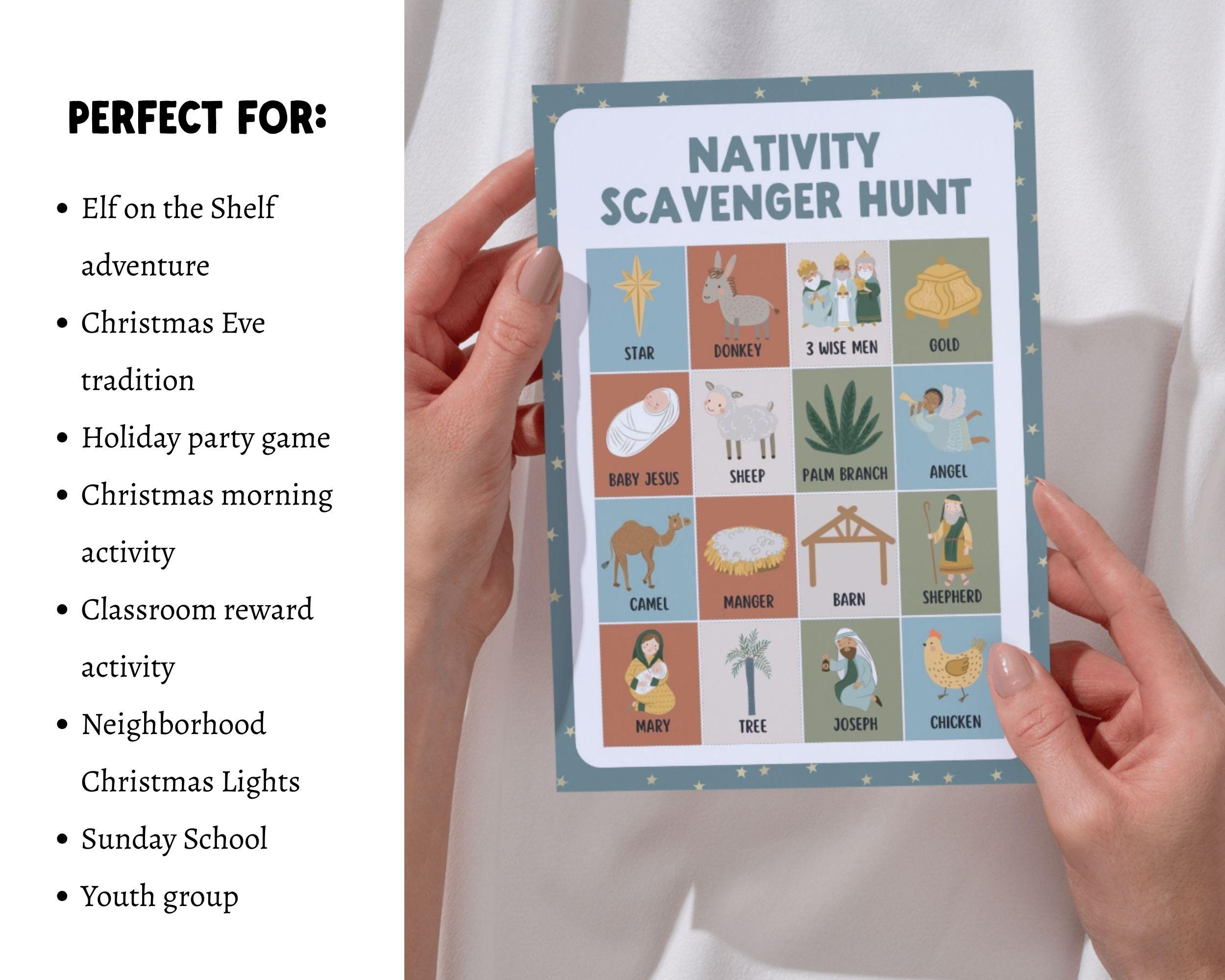Nativity Christmas Scavenger Hunt Printable | Christian Christmas ...