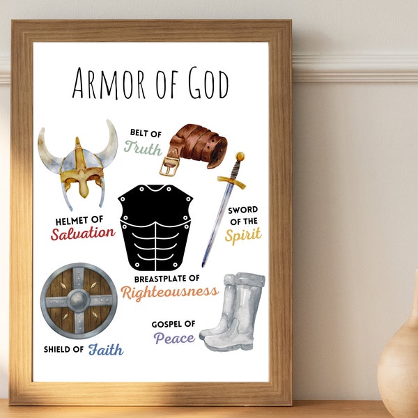 Kids Armor of God Poster - Etsy