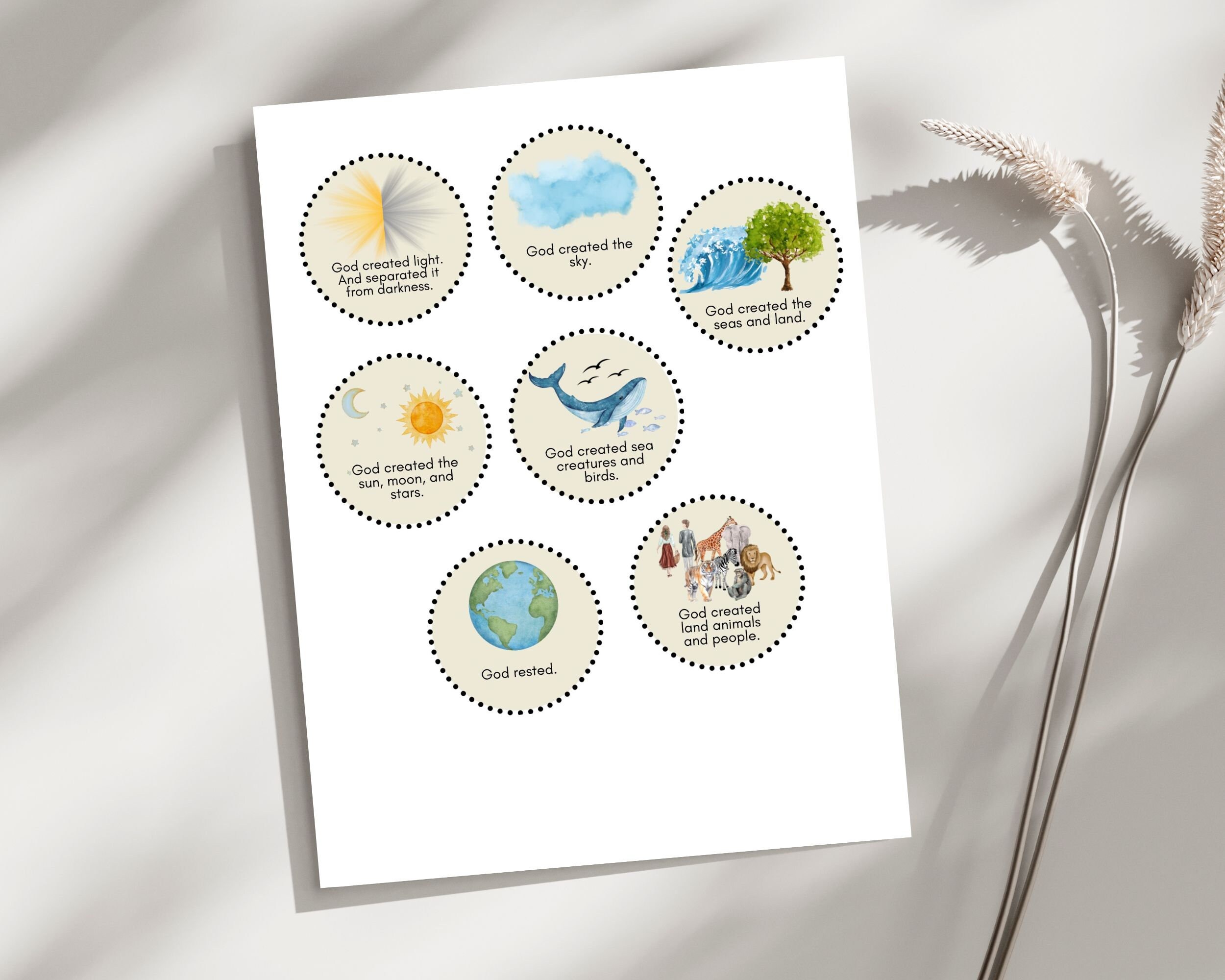 7 Days of Creation Bible Busy Book Printable Genesis Bible Study ...