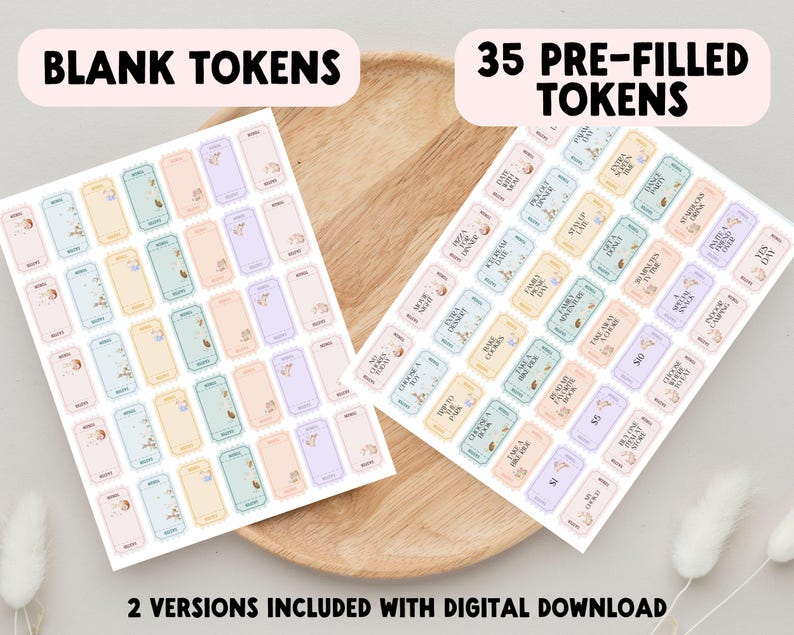 Easter Tokens Printable Easter Egg Hunt Coupons for Kids | Bunny ...