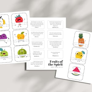 Fruits of the Spirit Bible Verse Matching | Bible Busy Book Printable ...
