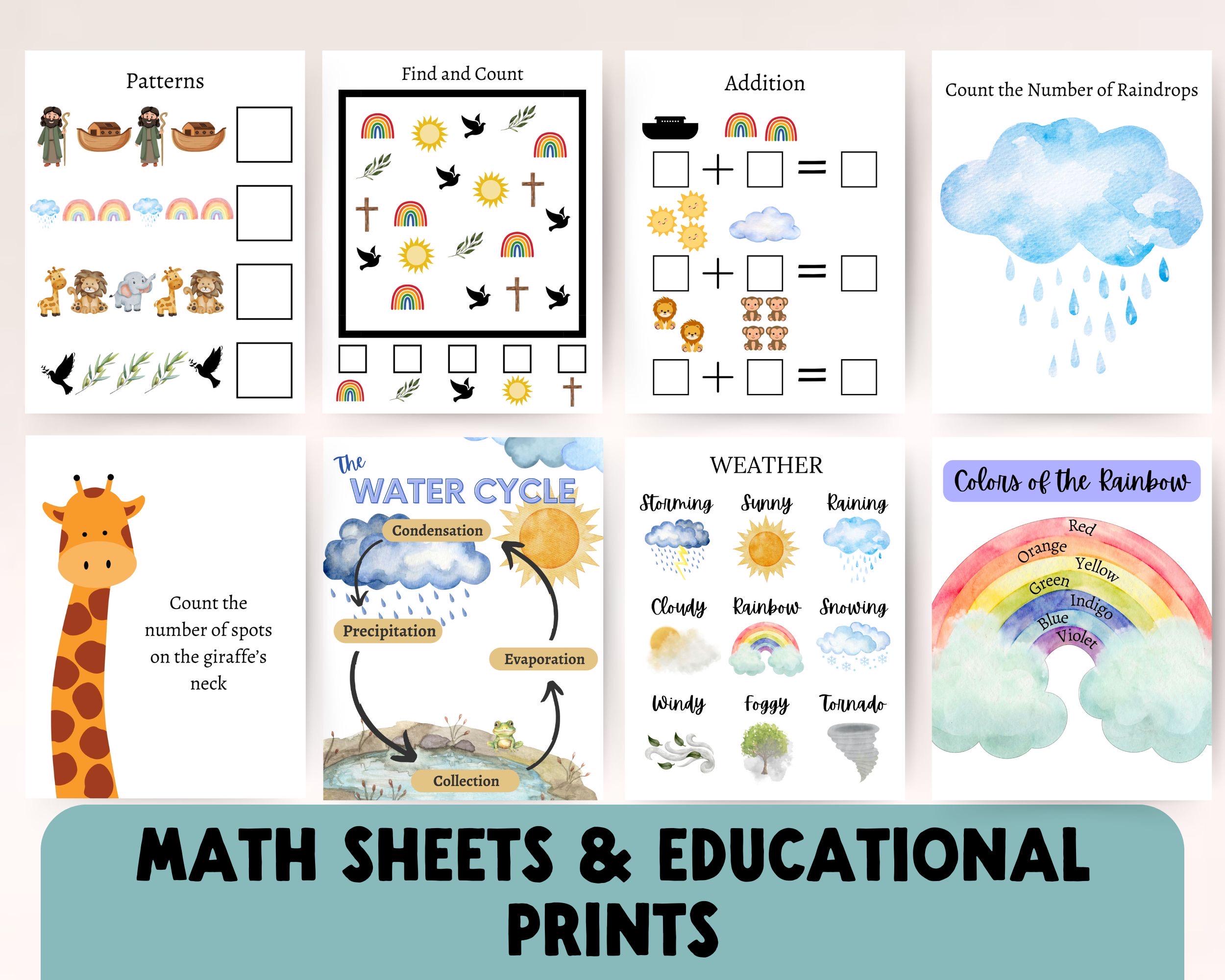 Noah's Ark Bible Unit | Homeschool Curriculum, Sunday School Printables ...