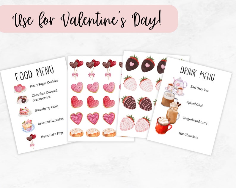 Kids Bakery Dramatic Play Printables Valentines Day Treats Edition ...
