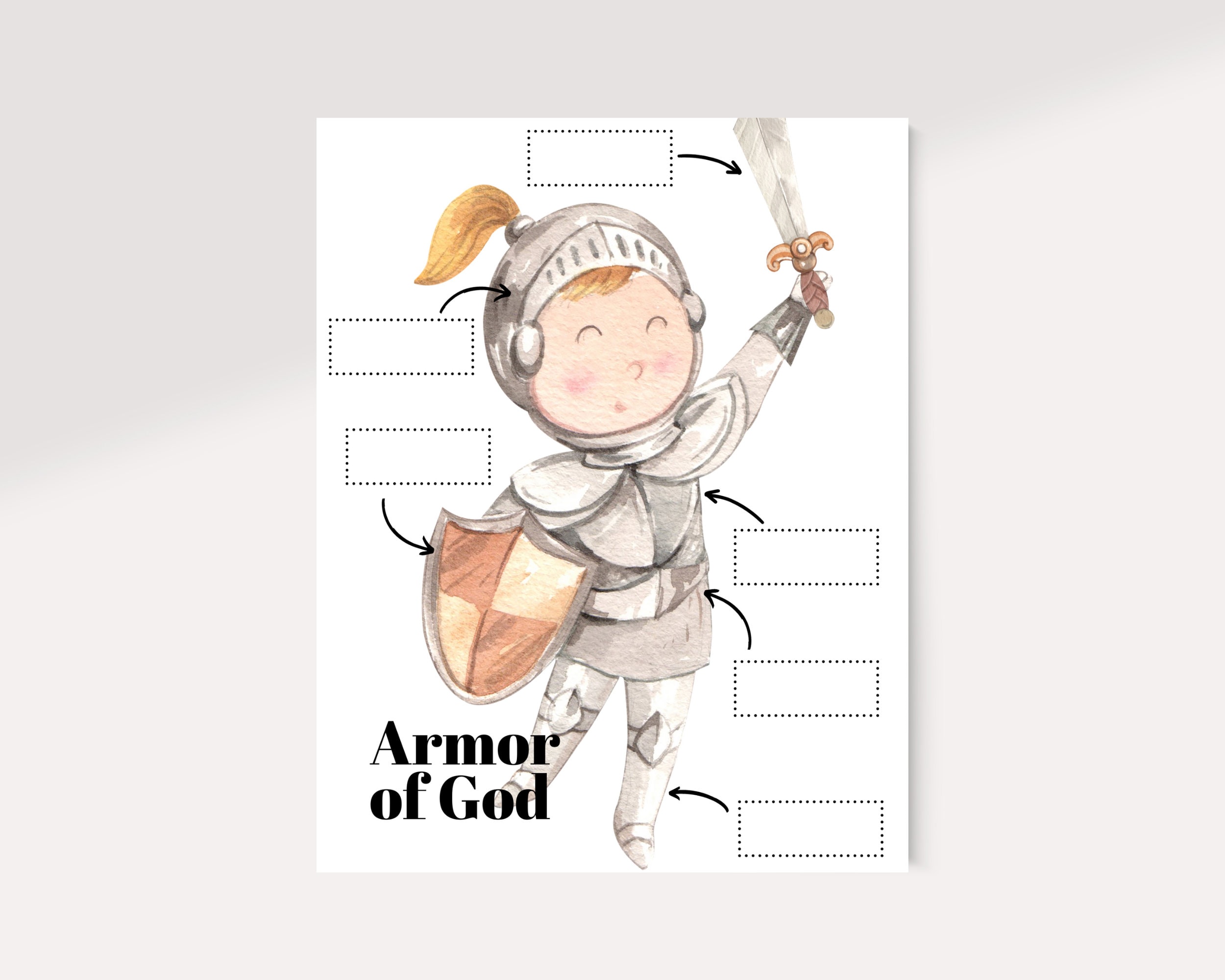 Armor of God Busy Book: Christian Preschool Activity, Ephesians 6 (PDF ...