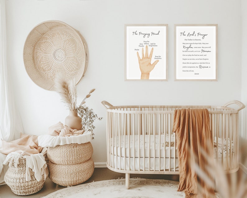 My Praying Hand Kids Wall Art How to Pray for Kids Christian Nursery ...