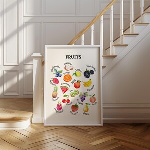 Fruits and Vegetables Educational Prints | Kids Food Charts ...