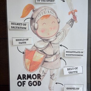 Armor of God Busy Book: Christian Preschool Activity, Ephesians 6 (PDF ...