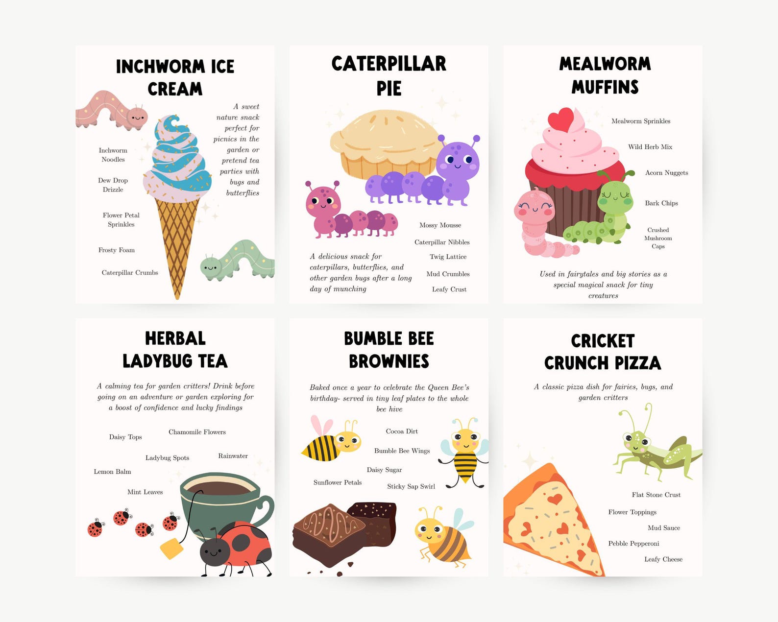 Enchanted Bug Potions: Mud Kitchen Recipe Cards for Nature-inspired ...