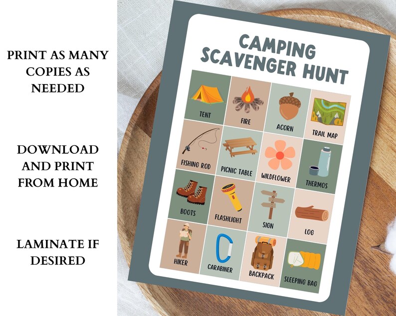 Kids Scavenger Hunt Printable Bundle for Field Trips | Outdoor Nature ...