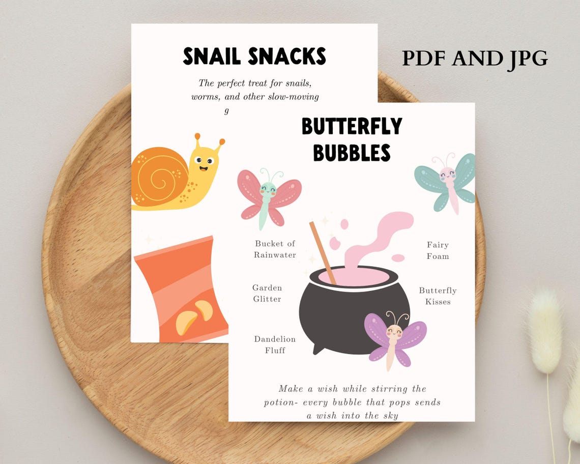 Bug Potions Mud Kitchen Recipe Cards | Insect Nature STEM Printables ...