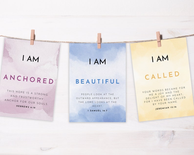 ABC Scripture Affirmation Cards ABC Scripture Flashcards Bible Verse ...
