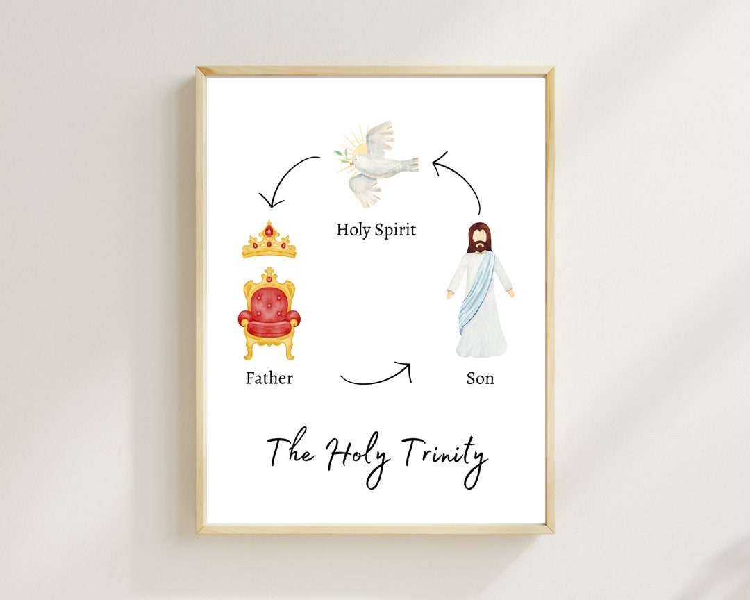 Holy Trinity Print | Christian Kids Wall Art (digital Download) - Etsy