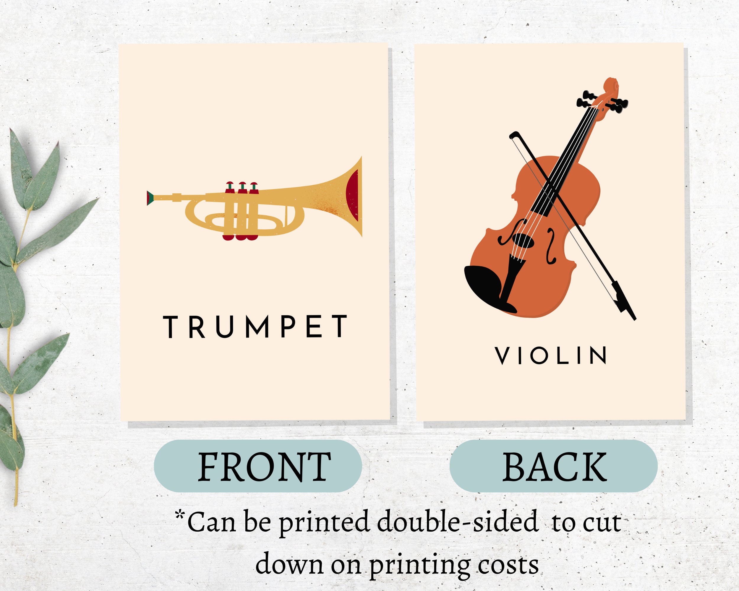 24 Montessori Musical Instruments Flashcards Music Education Learning ...