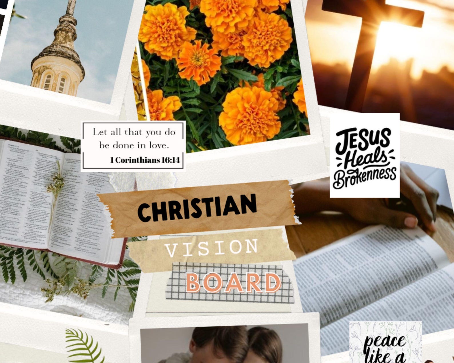 Christian Vision Board Kit With 800+ Images, Scripture & Affirmations ...