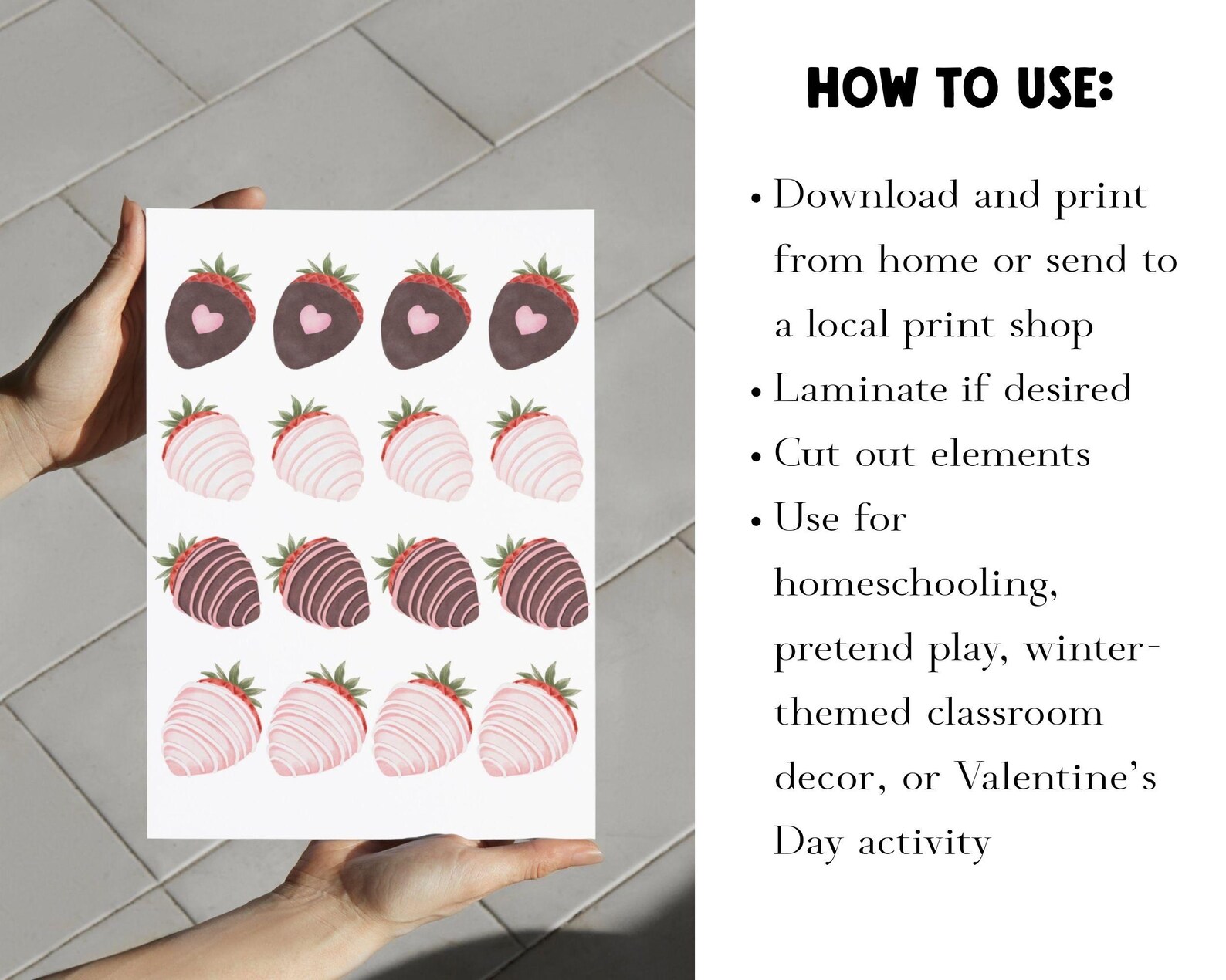 Valentine’s Day Bakery Pretend Play Set | Sweet Treats Shop Printable ...