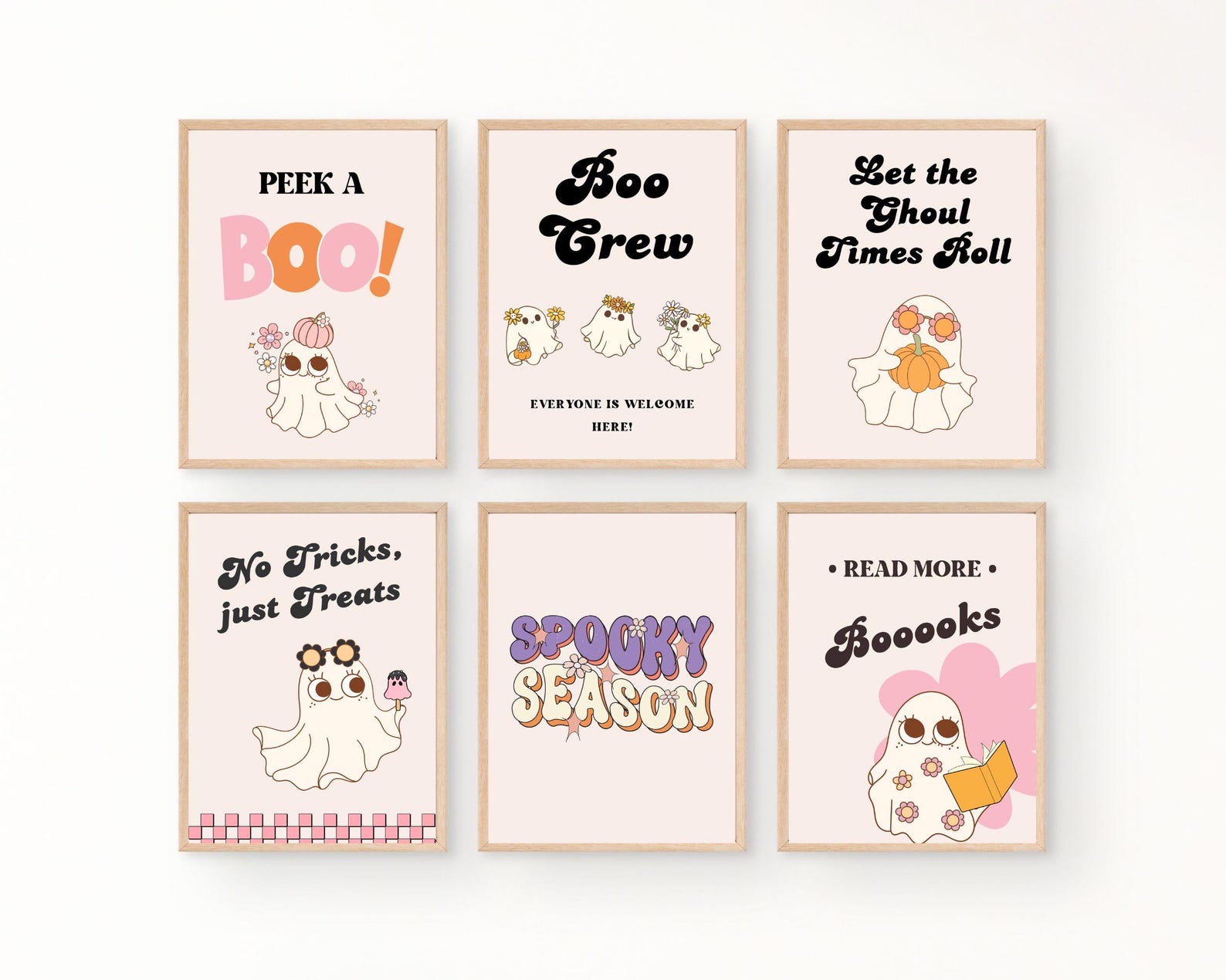 14 Retro Groovy Halloween Classroom Posters Halloween Bulletin Board ...
