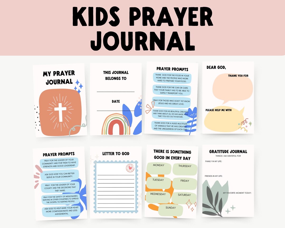 My Prayer Journal for Kids | Prayer Prompt Activity | Gratitude Journal ...