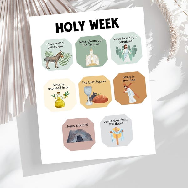 Easter Playdough Mats Printable | Holy Week | Palm Sunday | Maundy ...