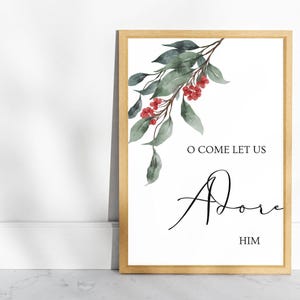 O Come Let Us Adore Him | Christian Christmas Wall Art Print ...