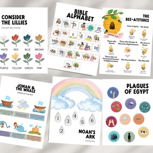 Christian Bible Worksheets for Kids | Toddler Busy Book Printable ...