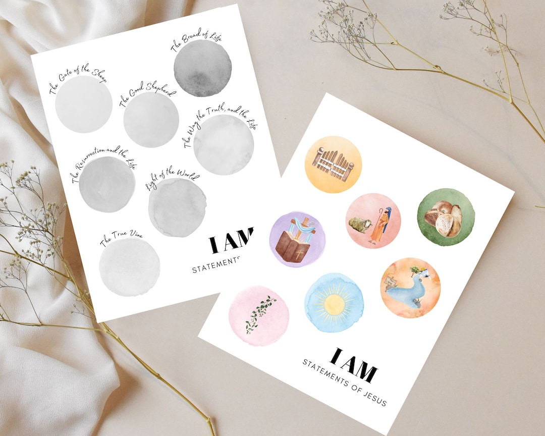 I Am Statements of Jesus | Bible Busy Book Printable | Christian Busy ...