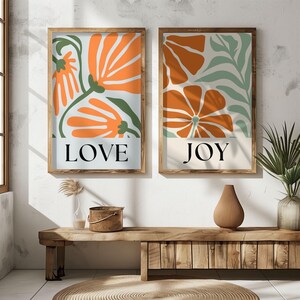 Fruits of the Spirit Wall Art Set of 9 | Retro Flower Christian Bible ...