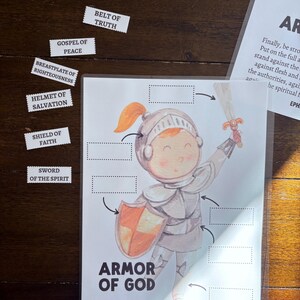 Armor of God Busy Book: Christian Preschool Activity, Ephesians 6 (PDF ...
