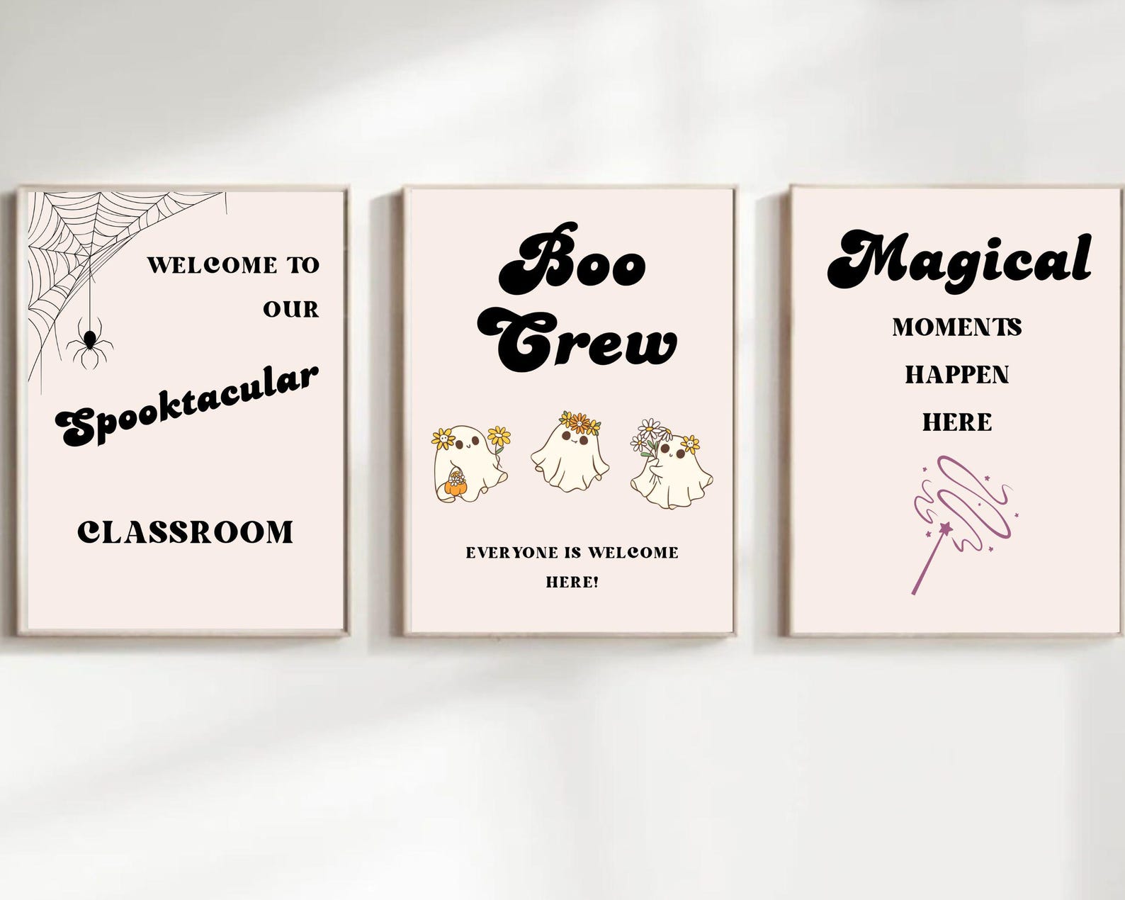 14 Retro Groovy Halloween Classroom Posters Halloween Bulletin Board ...