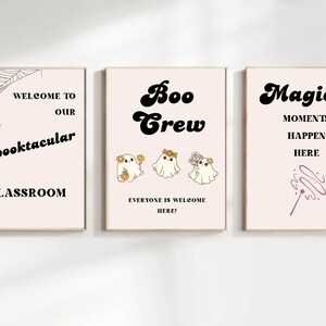 14 Retro Groovy Halloween Classroom Posters Halloween Bulletin Board ...