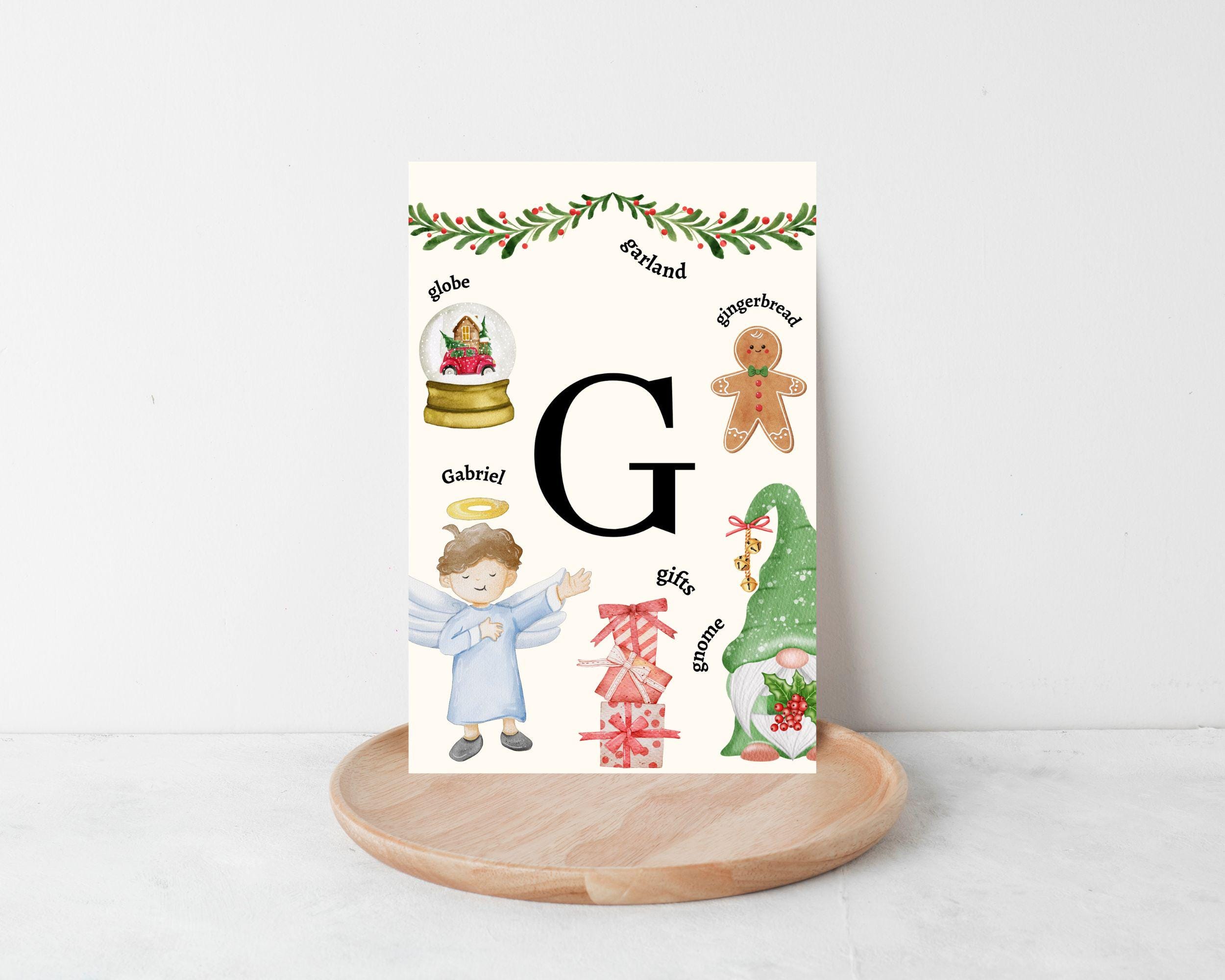 Winter Alphabet Cards: Printable Christmas ABC for Nature Study ...