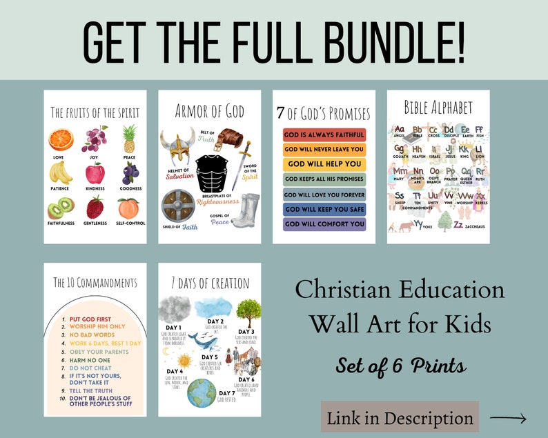 Fruits of the Spirit Wall Art Christian Wall Art for Kids - Etsy