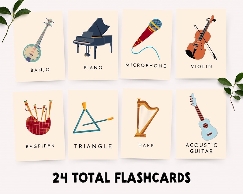 Musical Instruments Flash Cards | Music Education and Homeschool ...