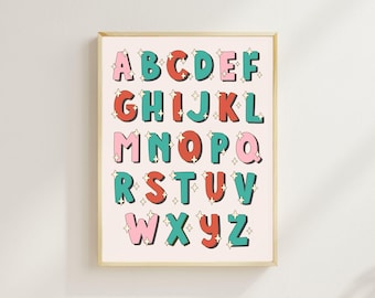 Christmas Alphabet Poster for Classroom or as Kids Room Décor ...