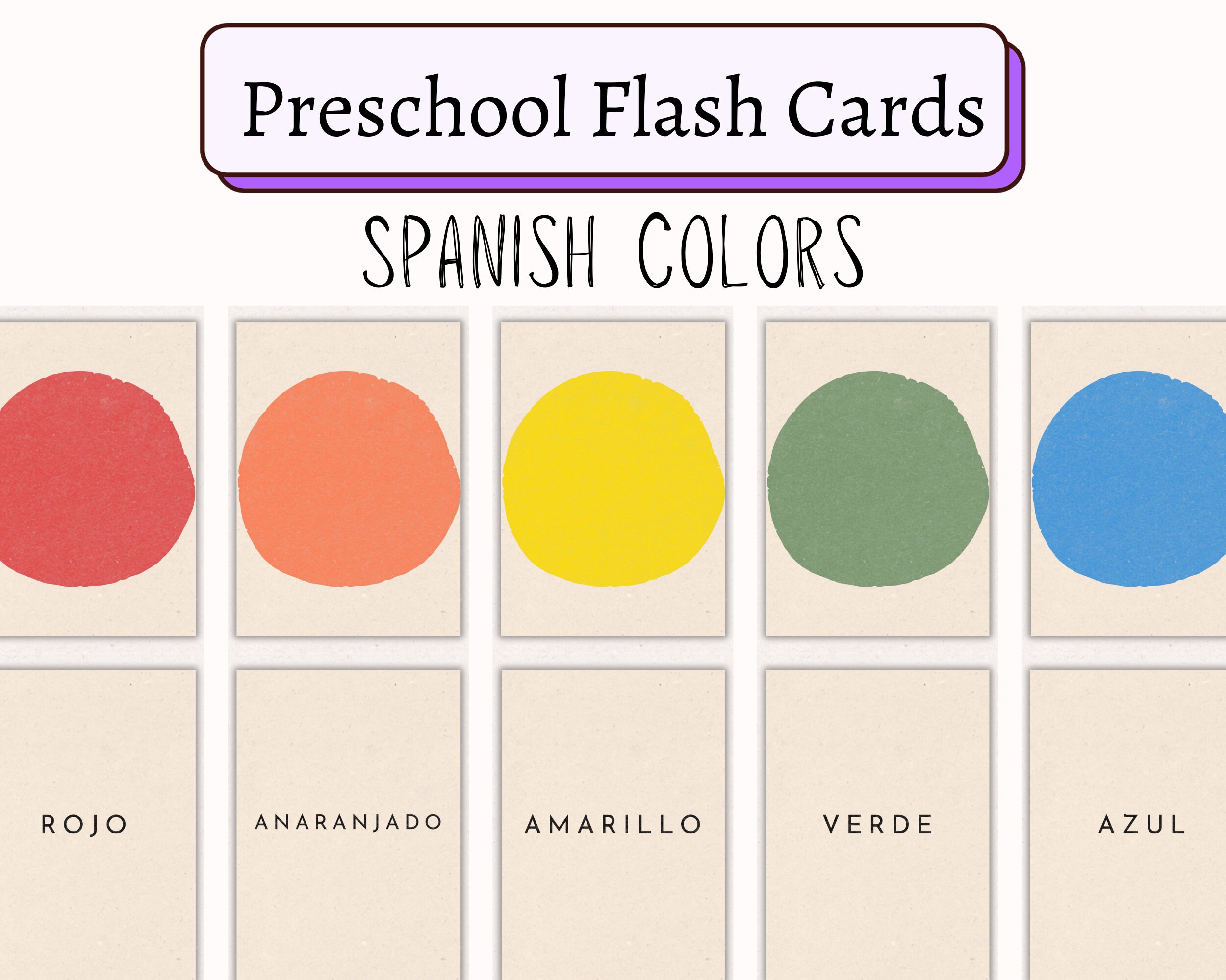 Spanish Learning Colors Flashcards | Montessori Bilingual Color Mixing ...
