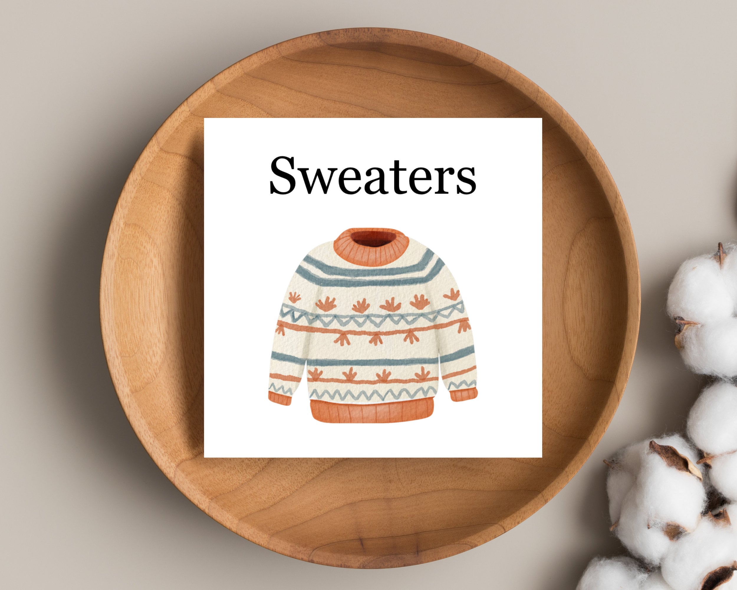 Kids Clothing Labels Printable | Montessori Visual Pictures for Kids ...