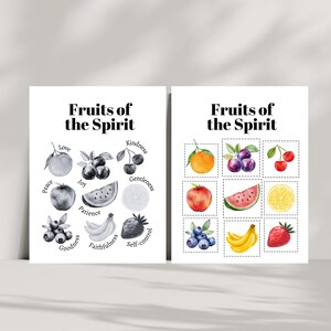 Fruits of the Spirit Matching Game | Bible Busy Book Printable ...