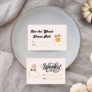 Groovy Retro Halloween Gift Tags | Halloween Boo Basket | Trick or ...