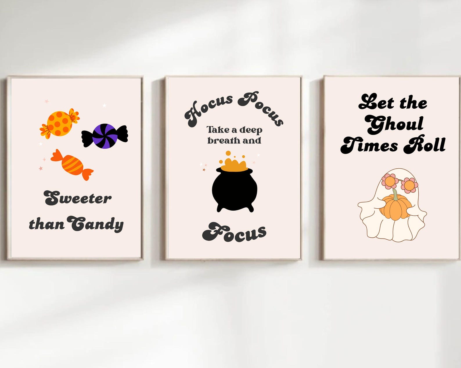 14 Retro Groovy Halloween Classroom Posters Halloween Bulletin Board ...