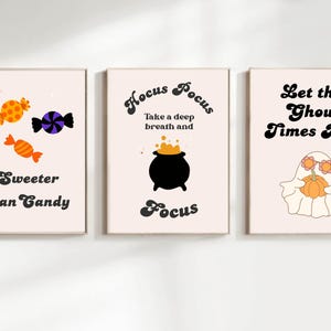 14 Retro Groovy Halloween Classroom Posters Halloween Bulletin Board ...