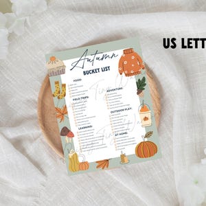 Kids Autumn Bucket List Printable | Fall Activity Checklist & to Do ...