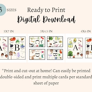 Garden Alphabet Flashcards Printable | Botanical Nature Scavenger Hunt ...