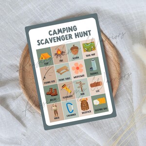 Camping Scavenger Hunt | Printable Camping Trip Activities | Game for ...