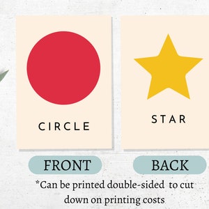 16 Shapes Flashcards Preschool Flash Cards Early Learning - Etsy