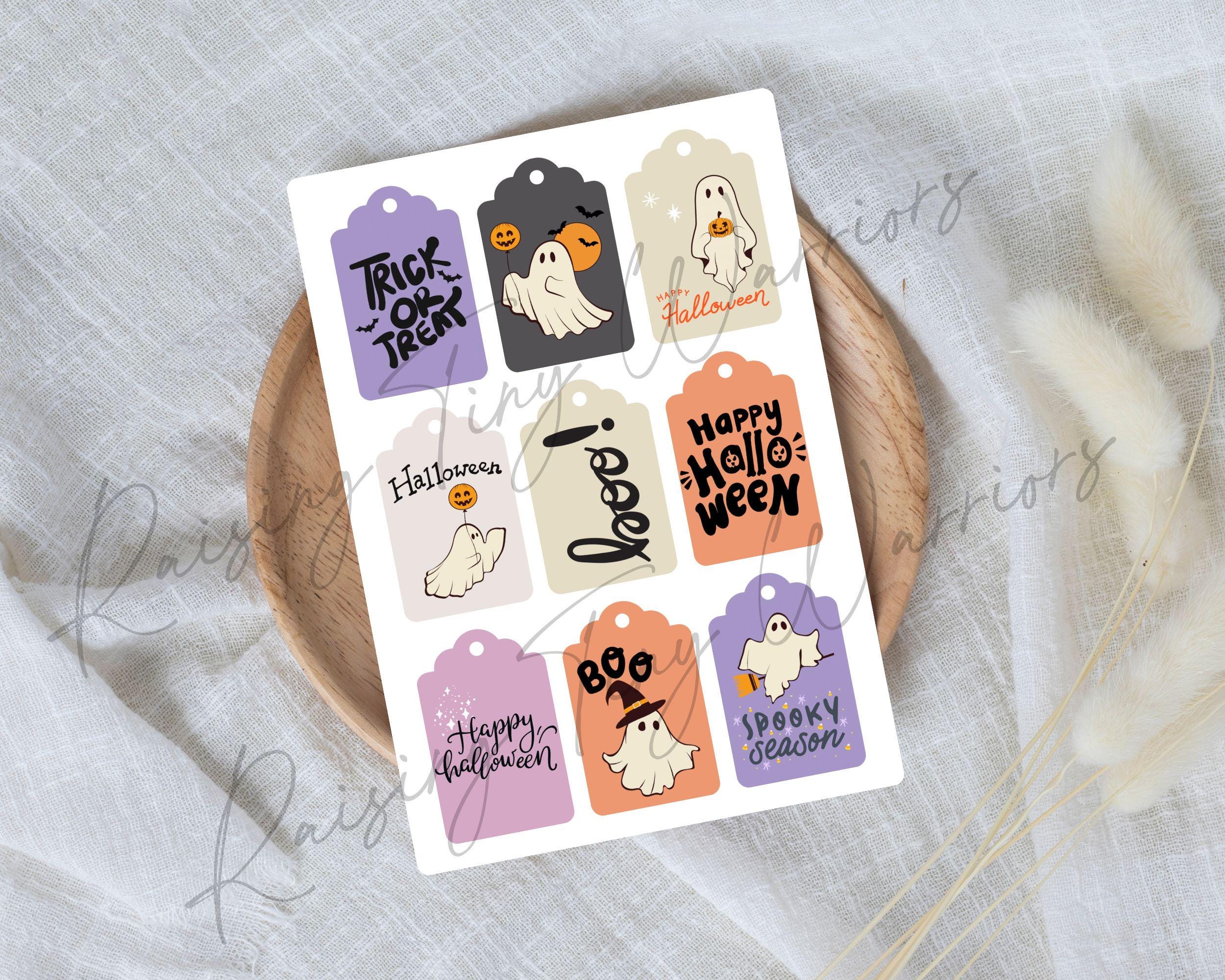 Halloween Gift Tags Printable, Set of 9 Halloween Boo Basket & Trick or ...