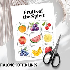 Fruits of the Spirit Matching Game | Bible Busy Book Printable ...